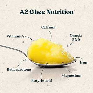 GirOrganic Grass Fed A2 Ghee| Clarified Butter (32 Oz) - Unsalted Gir Cow Ghee Butter - Organic Ghee Oil - Pasture Raised, Lactose-Free 32 Oz