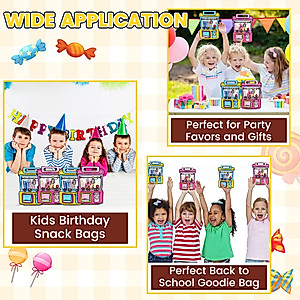 30 PCS Bulk Gift Bags for Kids with Handle,Children Large Goodie Bags with Stand-up Bottom, Grip Seal Party Favor Bag, Students Back to School Treat Bag, Cute Snack Candy Bags for Birthday, Classroom