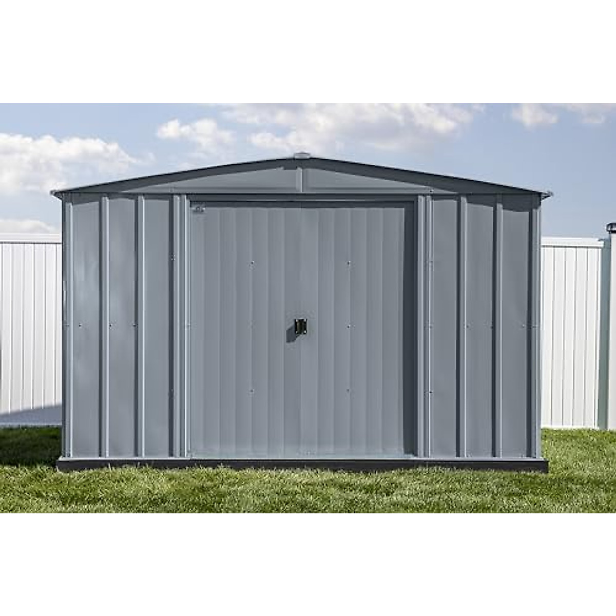 Arrow Classic Steel Storage Shed, 10x14, Charcoal