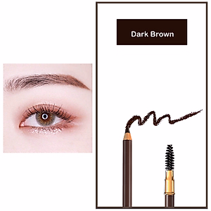 1pcs Eyebrow Pencil Longlasting Waterproof Durable Liner Eyebrow 5 Colors to Choose (2# Dark Brown)