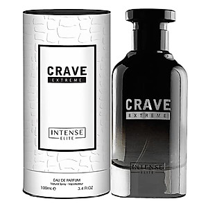 INTENSE ELITE Crave Extreme Arabian Perfume for Men - Long Lasting Perfume 100ML (3.4Oz), Eau De Parfum Men with Spicy Pepper & Floral Woody Notes.