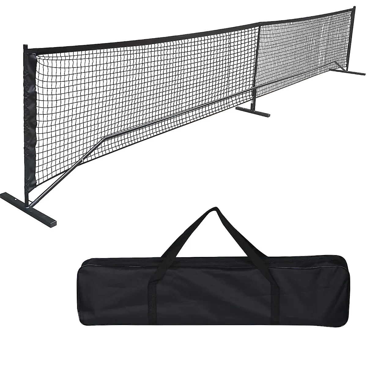 JUMPMKT Pickleball Net Portable Outdoor, 22 FT Pickleball Net - USAPA Regulation Full Size, Pickleball Net System with Metal Frame Stand and Carrying Bag for Driveway, Backyards, Indoor, Outdoor Game.