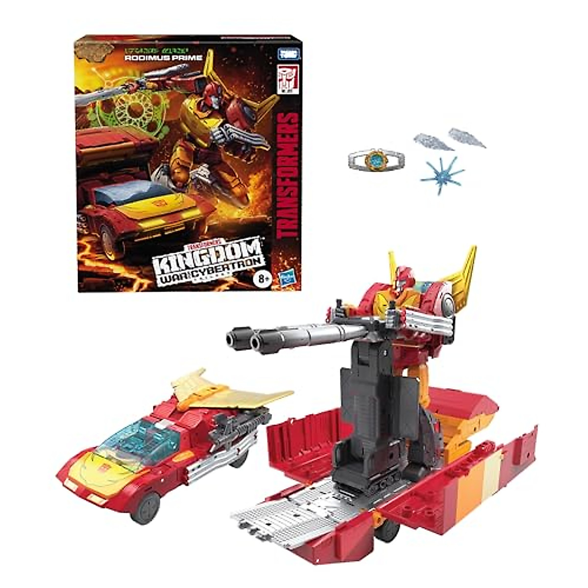 Transformers Toys Generations War for Cybertron: Kingdom Commander WFC-K29 Rodimus Prime with Trailer Action Figure, Kids Ages 8 and Up, 7.5-inch