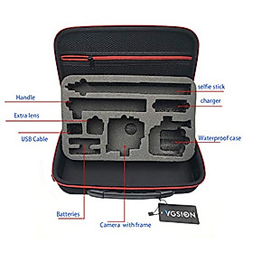vgsion Carrying Case Hard Shell Bag for Insta360 One RS and One R Twin Edition / 4K Edition / 1-Inch Wide Lens Edition