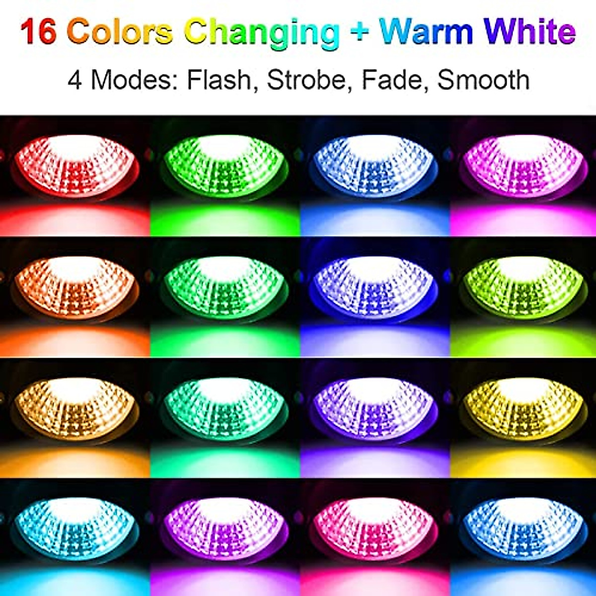 ZUCKEO Landscape Lighting 6W RGB Low Voltage LED Landscape Lights 12V 24V Garden Pathway Lights Waterproof Remote Control 16 Color Changing Decorative Lights for Indoors Outdoors(8 Pack)