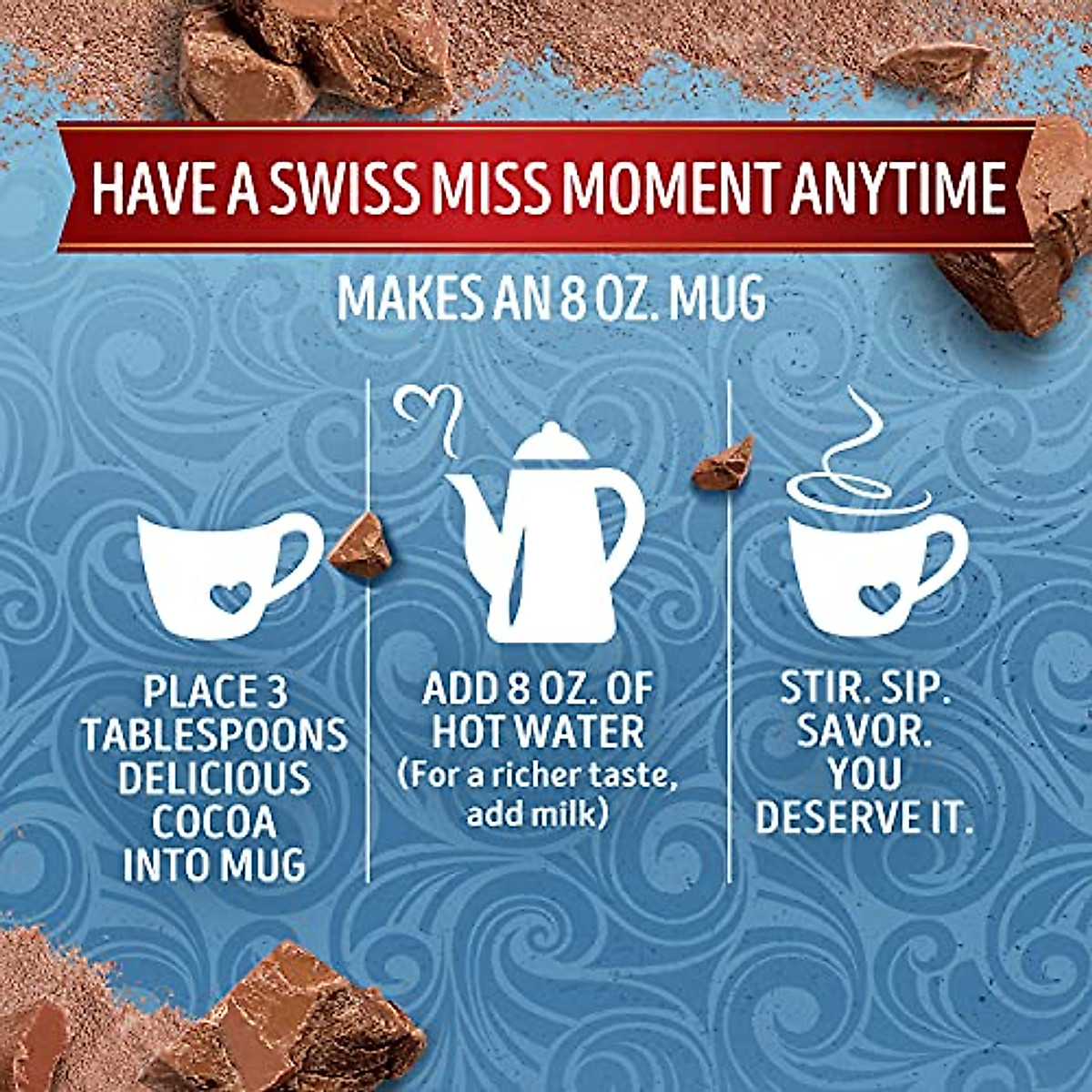 Swiss Miss Milk Chocolate Flavored Hot Cocoa Mix, 22.23 OZ Canister