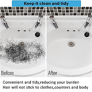 HuaShanDa Beard Bib Beard Apron, Beard Catcher for Men Shaving and Trimming, Waterproof and Non-Stick Beard Cape Grooming Cloth with 4pcs Suction Cups and Travel Pouch, Best Gifts for Men- White