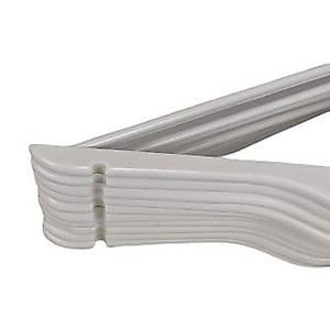 Pillowtex Wood Suit Clothes Closet Hanger w/Bar - Set of 50 White Hangers