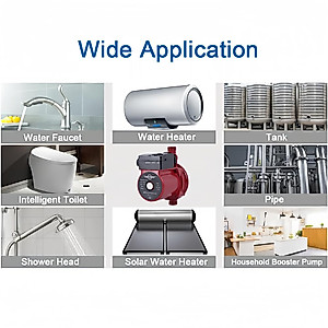 BOKYWOX Centrifugal Pump 120W 110V Food Grade Automatic Booster Pump NPT3/4'' Domestic Hot Water Circulator Pump 120W Home Recirculating Pump Hot Water Circulator Circulation Pump （RS15/9R）