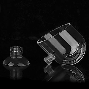 Pssopp Aquarium Red Worm Fish Feeder, Acrylic Floating Fish Feeding Cup Transparent Suction Cup Fish Food Container for Feeding Shrimp Fish