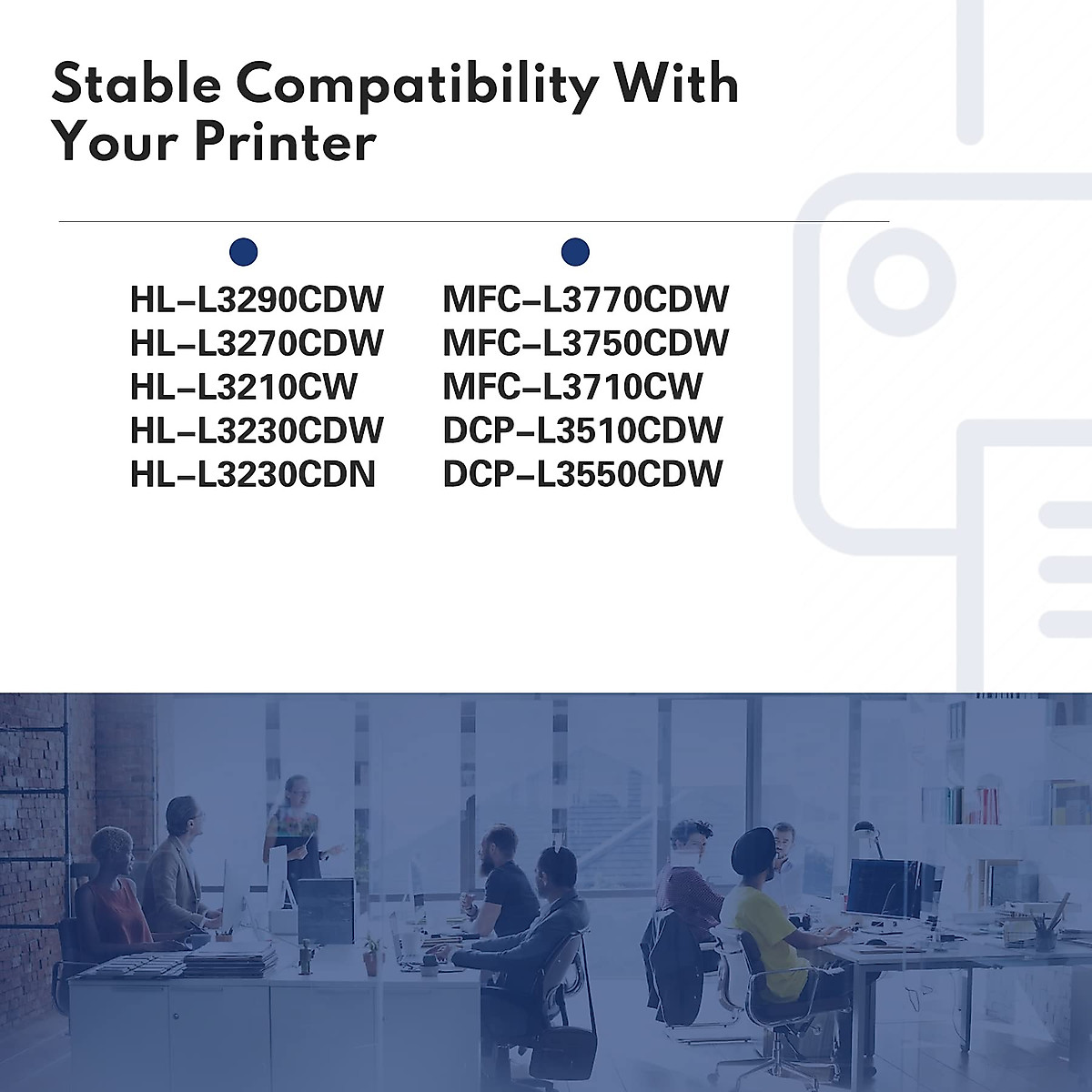 TN-227 Toner Cartridge 4-Pack (TN227BK TN227C TN227M TN227Y) Replacement for Brother TN-223 TN-227 High Yield MFC-L3770CDW MFC-L3710CW MFC-L3750CDW HL-3210CW HL-3270CDW HL-3290CDW Printer