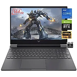 HP 2022 Victus 15.6" FHD IPS 144Hz Gaming Laptop, NVIDIA GeForce GTX 1650, Hexa-Core Intel i5-12450H (Upto 4.4GHz, Beat i7-11370H), 8GB RAM, 512GB PCIe SSD, Backlit KB,WiFi 6, Win 11+HubxcelAccessory