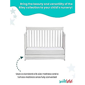 Suite Bebe Riley 4-in-1 Convertible Crib, White