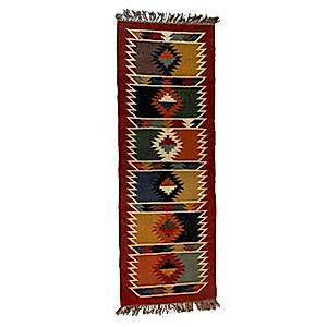 iinfinize 2x6 ft Rustic Vintage Rug Jute Runner Kilim Area Rug Throw Floor Mat Meditation Carpets Decorative Rug Throw
