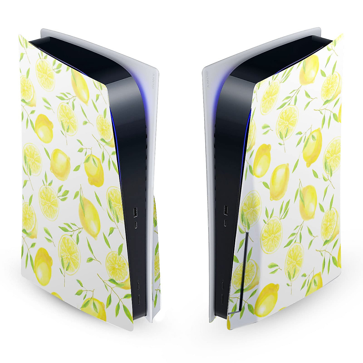 Head Case Designs Officially Licensed Katerina Kirilova Lemons Patterns Vinyl Faceplate Sticker Gaming Skin Decal Cover Compatible With Sony PlayStation 5 PS5 Disc Edition Console