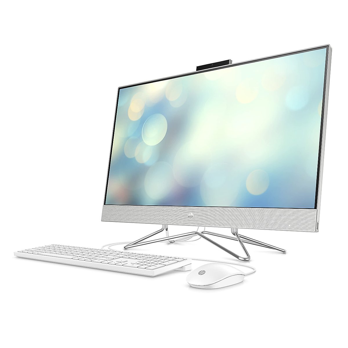HP All-in-One 27" Desktop Computer, 11th Generation Intel Core i5-1135G7 Processor, Intel Iris Xe Graphics, 8 GB RAM, 512 GB SSD, Windows 11 Home (27-dp1370, Natural Silver)
