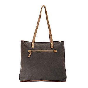 Myra Bag Sunburned Upcycled Canvas & Cowhide Tote Bag S-1468