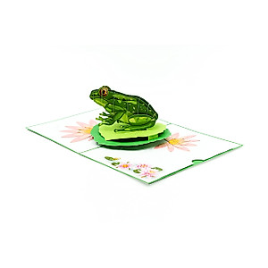 Rykamia Green Frog Pop Up Card, Blank Frog Card With Envelop, Frog Birthday Card, Frog Card for Kids, Frog Gift, Just Because, Get Well Soon, Frog Thank You Card, Frog Card For Mom, Wife, Daughter