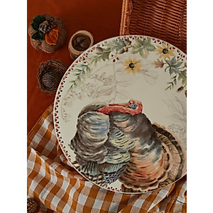 Bico Blessing Season 11 inch Dinner Plates, Set of 4, for Pasta, Salad, Maincourse, Microwave & Dishwasher Safe