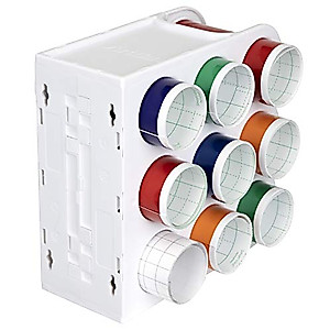 ArtBin 6866AG Mini Vinyl Storage Rack, Organizer up to 9 (5.5") Vinyl Rolls, White, 1 Rack