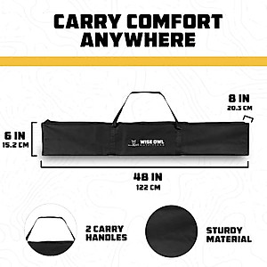 Wise Owl Outfitters Hammock Stand - 106 x 42 Inch Portable, Collapsible Stand for Outdoor Hammock - 440 Pound Capacity Frame and Carry Bag Included