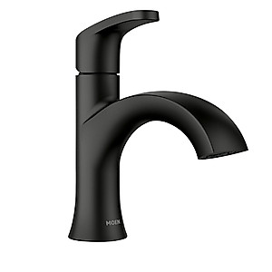Moen Karis Black Matte One-Handle Single Hole Lavatory Faucet, 84346BL