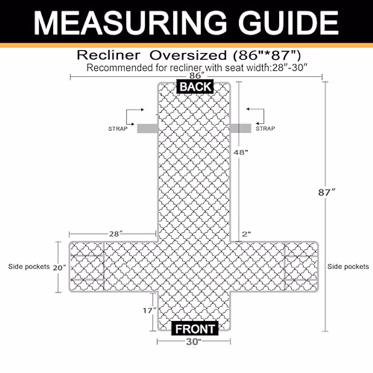 CHHKON Waterproof Nonslip Recliner Cover Stay in Place, Dog Couch Chair Cover Furniture Protector, Ideal Loveseat Slipcovers for Pets and Kids (Chocolate, 30'')