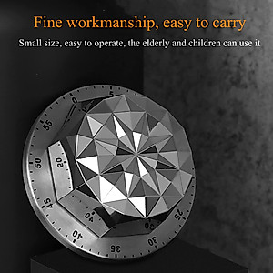 Mechanical Magnetic Kitchen Timer with Countdown Timer and Loud Alarm, Stainless Steel 1 Hour Visual Timer for Home Baking, Oven and Cooking
