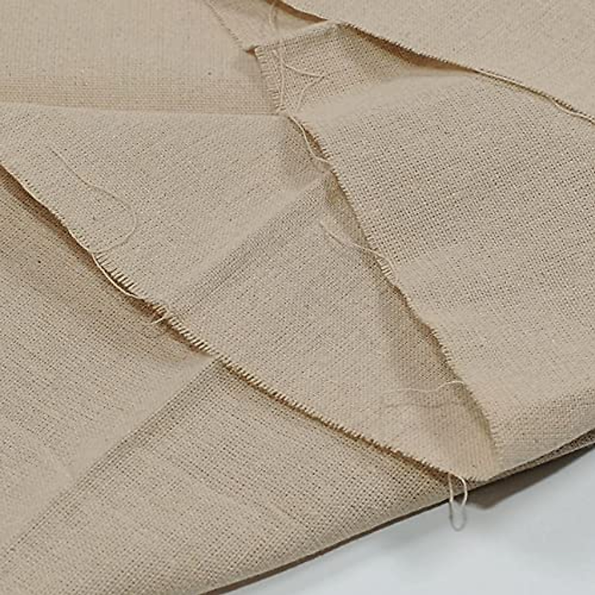 Natural Linen Needlework Fabric,Garment Craft, Flower Pot Decoration and Tablecloth, Embroidery Fabric for Garments Crafts Accessories, 20by 62-Inch