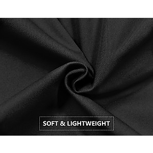 Little Donkey Andy Men's Lightweight Hooded Softshell Jacket for Running Travel Hiking, Windproof, Water Repellent Black Size L