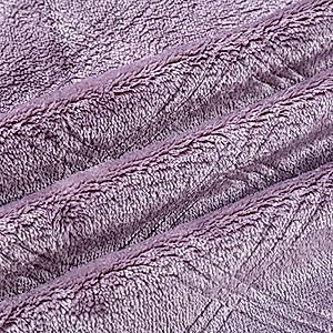 WGCC Soft Fleece Throw Blanket for Couch, Lightweight Plush Fuzzy Cozy Blankets and Throws for Sofa, Bed, Living Room and Travel, Suitable for All Seasons (50 x 60 Inch), Violet