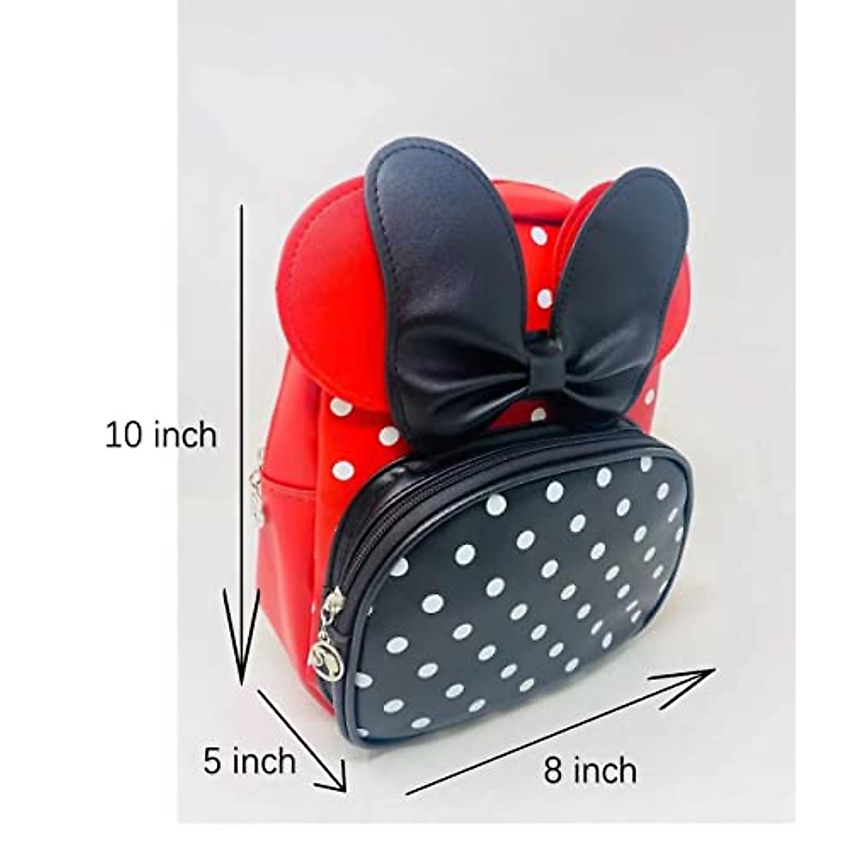Children Girls Backpacks Mouse Ears Bows Spots Cute School Bags Going to School Travel Shopping Outings Decoration Children's Gift (black)