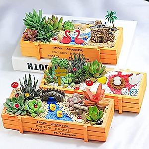 Dracarys Selected 50 Pieces Fairy Garden Accessories, Fairy Garden Kit, Fairy Garden Animals, Miniature Figurines, Micro Landscape Ornaments Kit, Garden DIY Kit, Environmental Resin