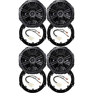 KICKER 43DSC6504 6-1/2" DS Series Front and Rear Door Factory Speaker Replacement Kit with Speaker Harness and Mounting Adapters for Ford Fusion 2013-2020