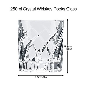 MIMITOOU Whiskey Glasses, Whiskey Stones Gift Sets for Men Sets Includes Whiskey Rocks Glasses with Reusable Stainless Steel Ice Cubes for Men/Women, Christmas Stocking Stuffers