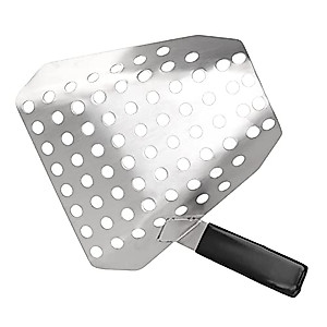 Popcorn Scoop Ergonomic Single Handle Stainless Steel Fries Scooper with Holes for Movie Theater Shop
