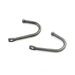 MY MIRONEY Early American Single Prong Iron Hooks Rustic Coat Hook Decorative Colonial Wall Hooks Multi-Purpose Hanging Hooks with Screws Pack of 20