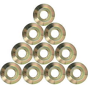 Swimcare Swimming Pool Brass Anchor Collar Flange Beauty Disc Rings Compatible with Swimming Poor Safety Cover Deck Anchors 10 Pack Yellow (Pack of 1)