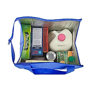 Hannah Smart Large Capacity Heavy Duty Insulated Shopping Bag (2, Blue)