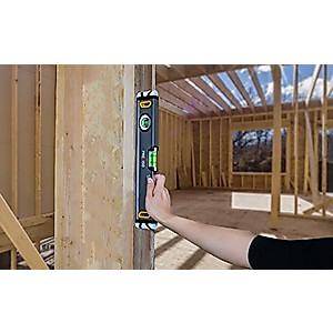 PREXISO 16IN Anti-Shock Spirit Level, Aluminum Alloy Construction, V-Groove, with Bonus 16-feet Tape Measure, Ideal for Decoration, Home Furnishings, Construction