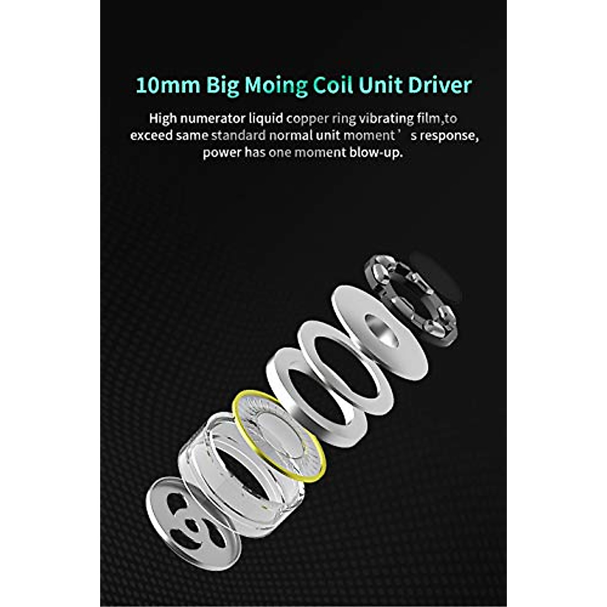 CVJ CSE in-Ear Headphones 1 DD & 1 BA Earphone HiFi Stereo Deep Bass Earbuds with Detachable Cable Noise Isolating Headset with Hybrid Driver for Running, Jogging, Walking (Black Without Mic)