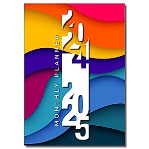 2024-2025 Monthly Planner, 7"x10", 100lb Cover, Spiral Bound, 2 Year Calendar Great For Home, Office & School Scheduling