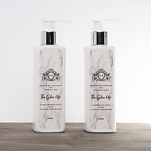J&K The Glow Up Shampoo & Conditioner Set - Sulfate-Free, Hydrating and Volumizing, Salon Quality Formula for Fine & Thick Hair, Color-Treated Hair Rejuvenation & Extra Shine For Women (250 ML Each)