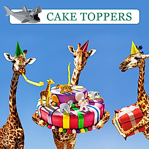 Aoriher 16 Pcs Zoo Animals Building Blocks Jungle Model Figures Set with Orangutan Panda Shark Giraffe Panda Building Bricks for Adults City Animal Building Bricks Figures Compatible with Major Block