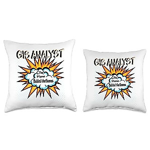 GIS ANALYST Gifts GIS Analyst-Funny Hero Job Throw Pillow, 16x16, Multicolor