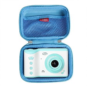 Hermitshell Travel Case for ieGee/KIDWILL 8.0MP Digital Dual Camera Rechargeable Shockproof Camcorder Kids Camera (Blue)