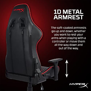 HyperX Blast Core Gaming Chair - Ergonomic Leather Gaming Chair - Kids Chair Gaming - Red Black Gaming Chair - PC Racing Video Game Chair for Kids Adults - Computer Office PC Gamer Chair - Core Chair