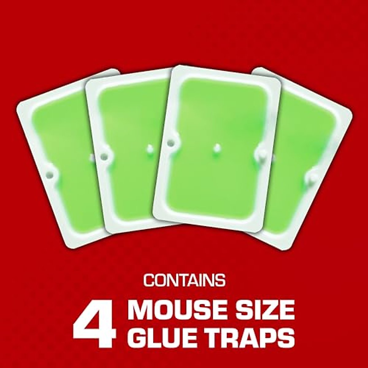 Tomcat Super Hold Glue Traps Mouse Size for Mice, Cockroaches, Spiders, and Scorpions, Ready-To-Use, 4 Traps