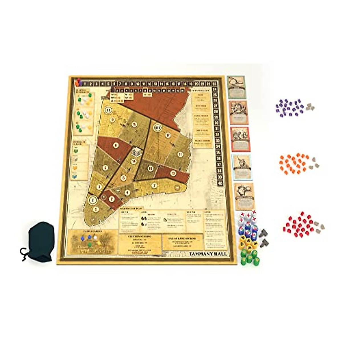 Tammany Hall Board Game - Immersive Political Strategy Game Set in Historic New York City, Family Game for Kids and Adults, Ages 12+, 3-5 Players, 60-90 Minute Playtime, Made by Pandasaurus Games