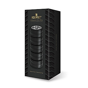 MISHOWNET Tyre Tire Coffee Tea Mug Stainless Steel Interior Durable Cup Personalized Attractive Mug Gift for Car Lover 320ml 11oz Black MCCM01B